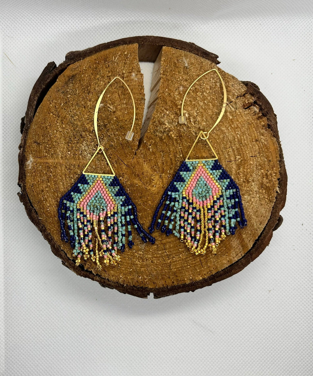 Beaded delica fringe gloss stickers – Pow Wow Market